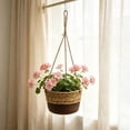 BBilaBu Jute Rope Woven Plant Hangers,Hanging Planter Basket,Up to ...