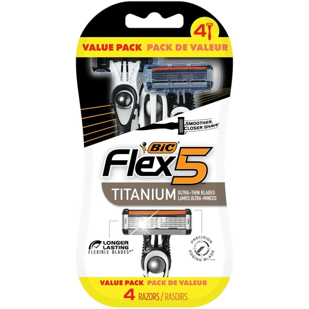 BIC Flex 5 Titanium Men's Disposable Razors, 5 Blade, 4-Count - Walmart.com