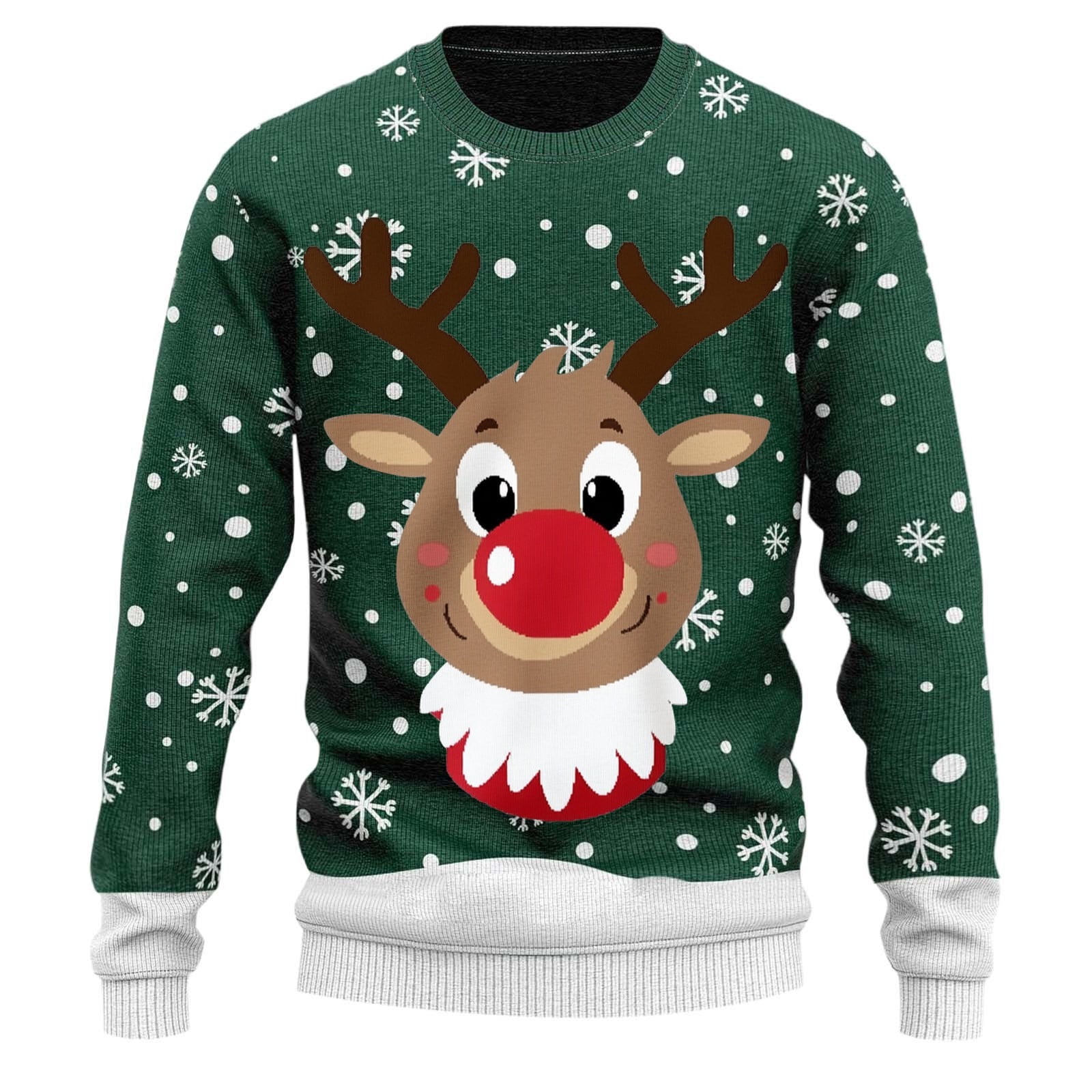 OJinShaWanO Inappropriate Christmas Sweaters Christmas Print Crew Neck ...