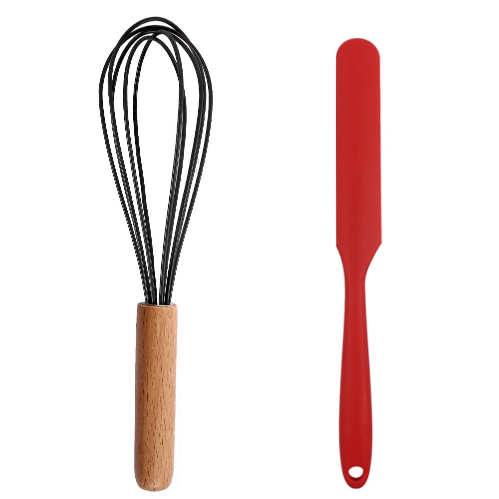 2 Piece Mini Kitchen Utensil Set- Silicone Kitchen Tools with wood ...
