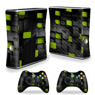 Carbon Fiber Skin Compatible With X-Box 360 Xbox 360 S console Cubes ...