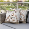 2 Pack Outdoor Waterproof Throw Pillow Covers,Forest Deer Bear Hedgehog ...