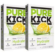 PURE KICK Hydration On the Go Drink Mix Citrus Flavored Powdered Water ...
