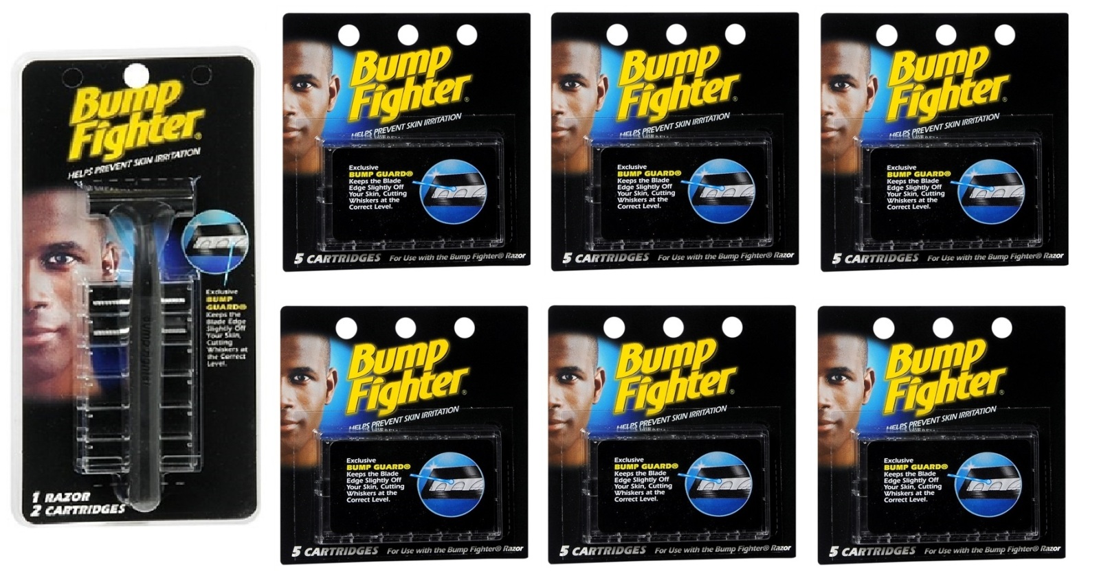 Bump Fighter Refill Razor w/ 2 Cartridges + Bump Fighter Refill ...