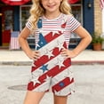 Afdoent 4Th Of July Kids Overalls Girls Independence Day Print ...