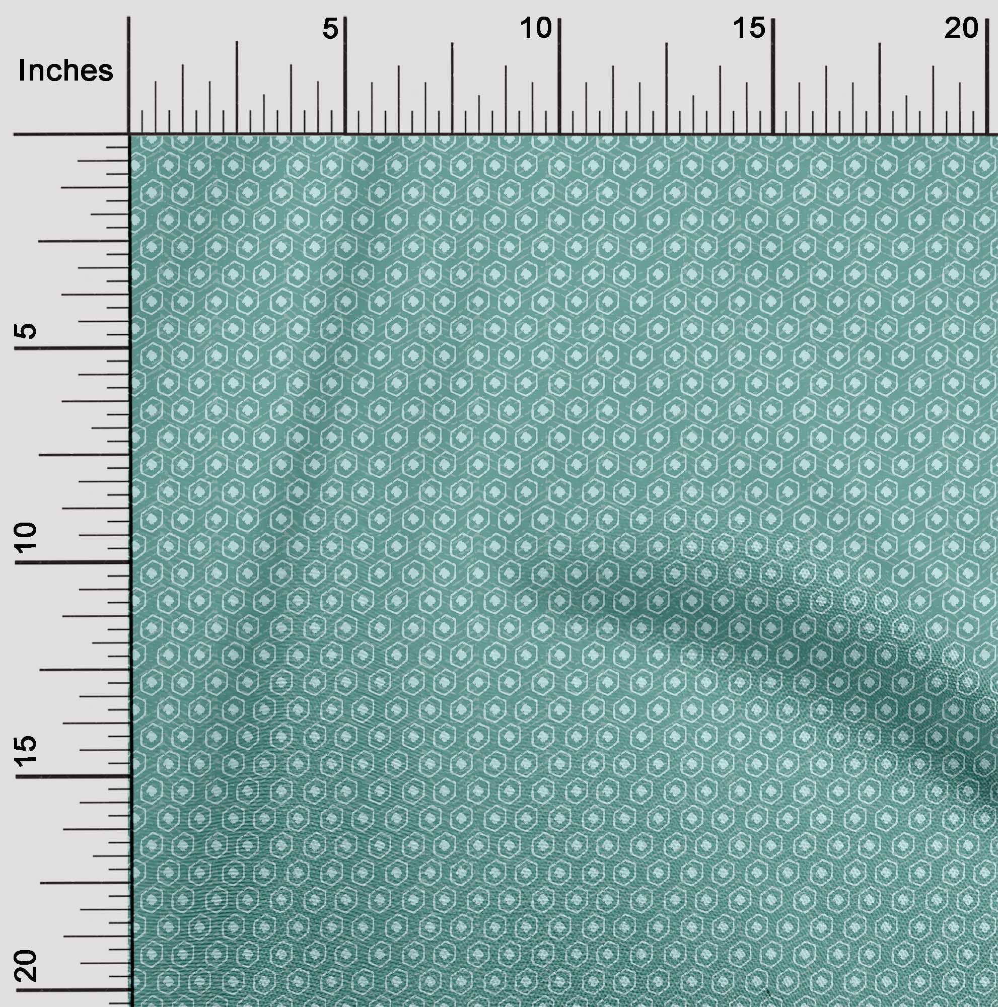 oneOone Cotton Flex Fabric Hexagon & Chevron Block Print Fabric By Yard ...