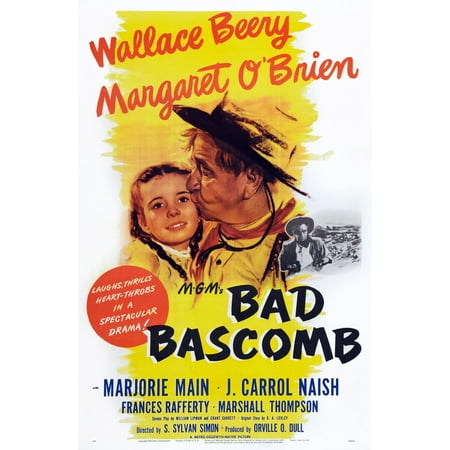 Bad Bascomb Us Poster From Left: Margaret O'Brien Wallace Beery 1946 ...