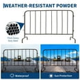 Ataucjin Interlocking Steel Barricade, 6ft Industrial Grade Metal ...
