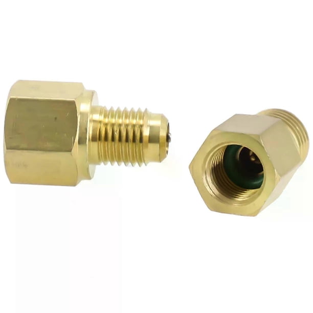 2pcs R12 To R134a R134a To R12 Adapter 1/4 Female Flare 1/2 Acme Male ...