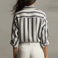 Abomasnow Women's Dressy Shirts Striped Long Sleeve Collared Oversized ...