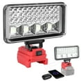 90W LED Work Light for Milwaukee 18V M18 Battery with USB Charger Port ...