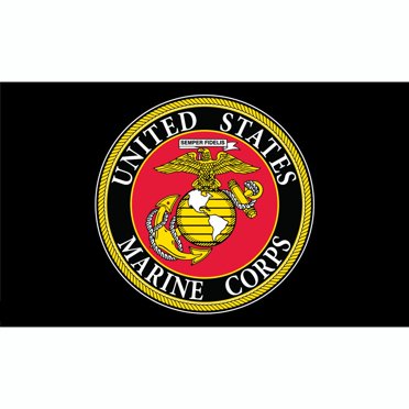 United States Marine Corps USMC Double Sided Embroidered Nylon 2 x 3 ...
