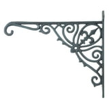 Plant Hanger Ornate Fleur De Lis Verdigris Color Cast Iron 12" Deep by ...