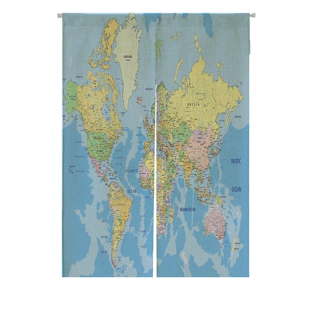 ABPHQTO Etiquetado de mapa del mundo político muy detallado | Walmart ...