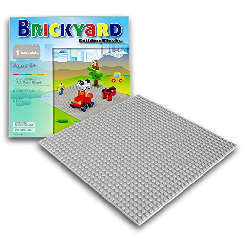 Gray Baseplate, 10 x 10 Inches Large Thick Base Plate for Building ...