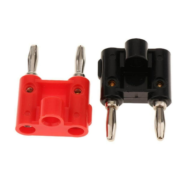 ruzhgo 2 Pack Gold Plated Banana Plug Speaker Connectors Screw Type ...