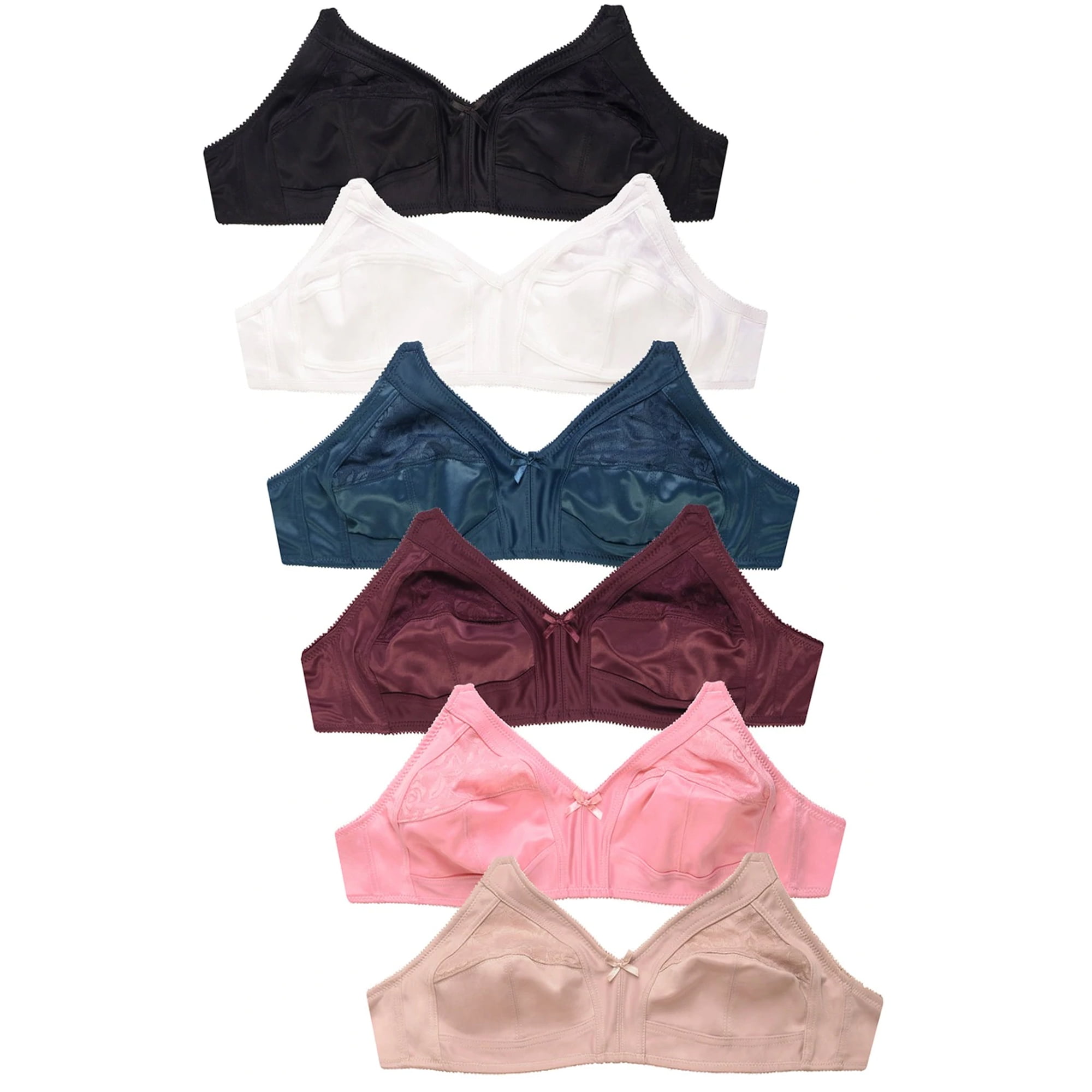 LAVRA Women's Multi Pack Wireless Bras Full Coverage Non Padded ...