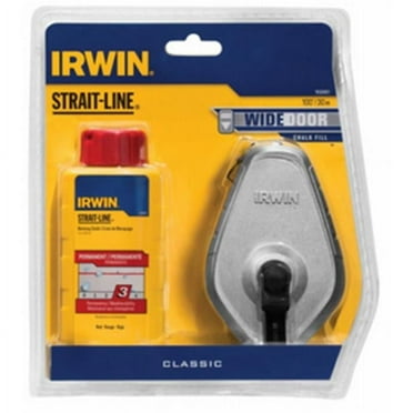 Irwin 1932883 STRAIT-LINE Speedline Reel & Blue Chalk Combo, 100' Line ...