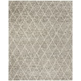 SAFAVIEH Natura Taegan Geometric Diamonds Area Rug, Ivory/Stone, 8' x ...
