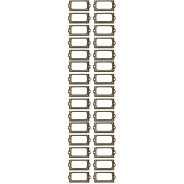 50 Pcs Metal Label Holders for Furniture, Drawers, Cabinets, Cards ...