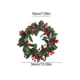 Artificial Christmas Wreath with Red Berries Pinecones and Wintergreens ...