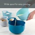 Mainstays 4 Piece Plastic Mixing Bowl Set with Handles, Pour Spouts ...