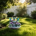 Card Slot 2 Splashing Garden Acrylic Patio Statue with Rain Weather for ...