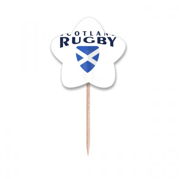 Rugby Scotland Run Art Deco Fashion Toothpick Flags Star Lable Cupcake ...