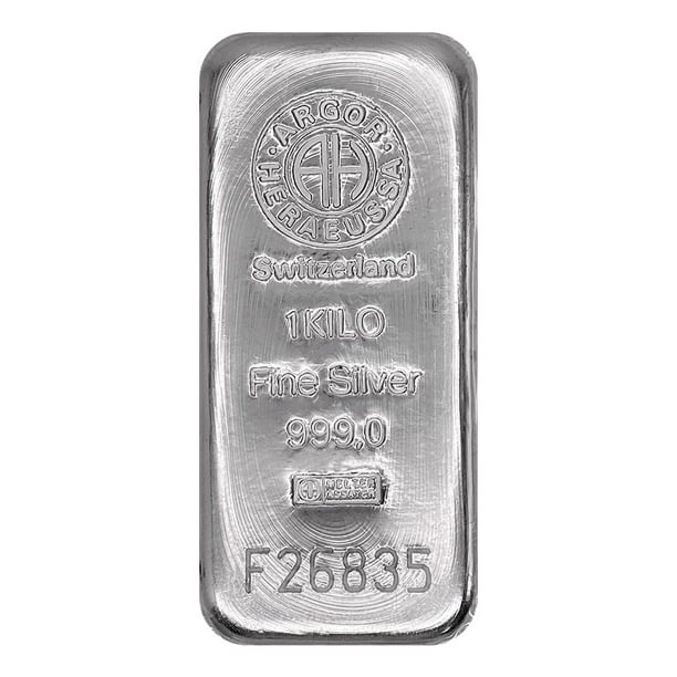 1 Kilo Argor Heraeus Silver Cast Bar .999 Fine (Sealed) - Walmart.com