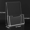 2 Pack 4 inch Wide Acrylic Brochure Holders for Pamphlets, Cards ...