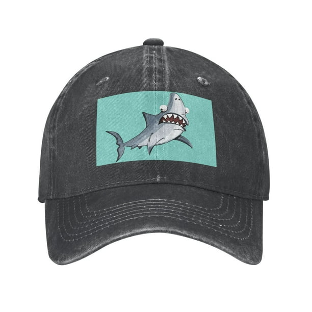 DouZhe Adjustable Washed Cotton Baseball Cap - Animal Fish Shark Jaws ...