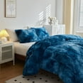 Wajade Plush Shaggy Furry Comforter Set - 3PC Faux Fur Bedding Set ...