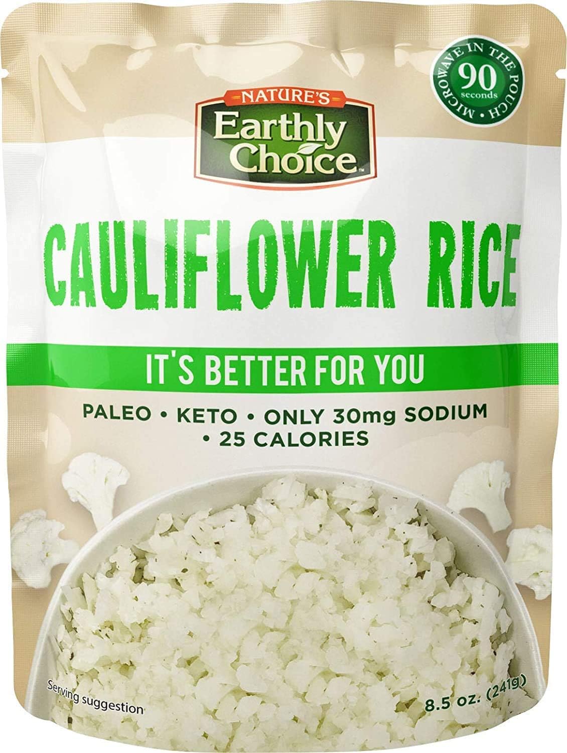Nature's Earthly Choice Cauliflower Rice - 6 Pouches (6 X 8.5 Ounces ...