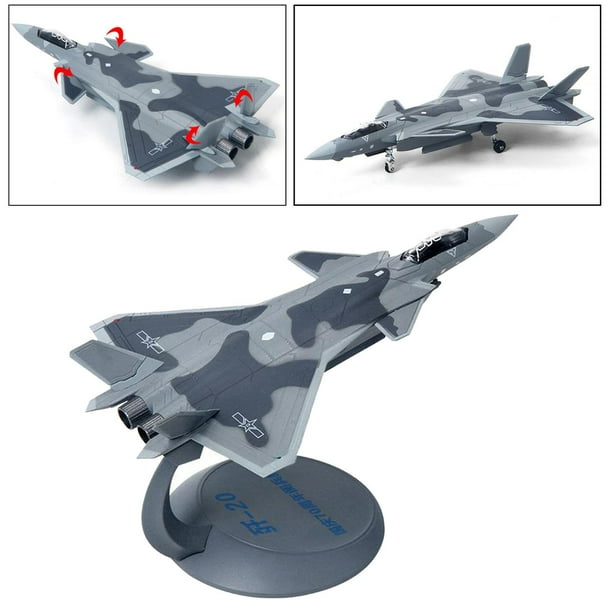 chino aviación del aeroplano aviación J20 aleación de 1/144 con la regala del soporte Yotijar ...