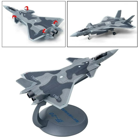 1:144th Scale Metal Airplane J20 Aircraft Alloy ABS Fighter Plane Model ...