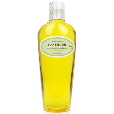 Organic Virgin Cold Pressed Pure Flax Seed Oil, 8 oz - Walmart.com