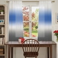 Blue and Grey Gradient Sheer Curtains for Living Room Bedroom ...