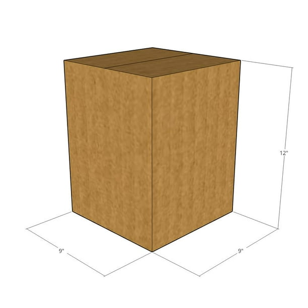 175 - (LxWxH) - 9x9x12 - 32 ECT New Corrugated Boxes - Walmart.com ...
