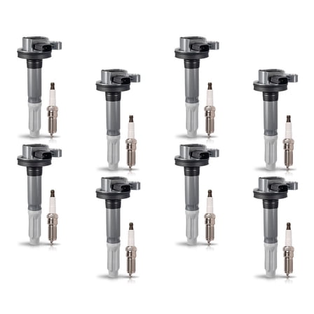 Set of 8 ISA High Performance Ignition Coils and 8 Motorcraft Spark ...