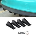 Black Car Modified Rear Bumper Diffuser Spoiler Plastic Rear Bumper Lip ...