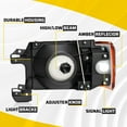 CCPAO Compatible with 1987-1991 Ford F150 F250 Bronco Truck Headlights ...
