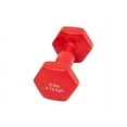 Vinyl-coated iron dumbbell,red, 6 lb, 1 each - Walmart.com