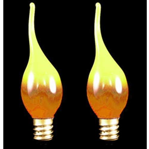 Candle Accessories Replacement Bulb Painted Orange-Yellow Flame 7W/120V ...