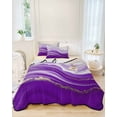 Abstract Fluid Art 3 Pieces Quilt Set, 1 Quilt with 2 Shams, Vintage ...