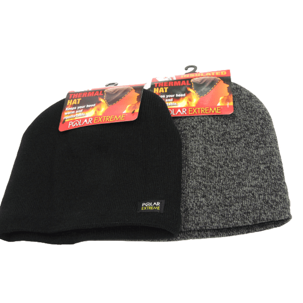 Polar Extreme 2 Pack Men's Thermal Baggy Beanie slouchy winter Fleece ...