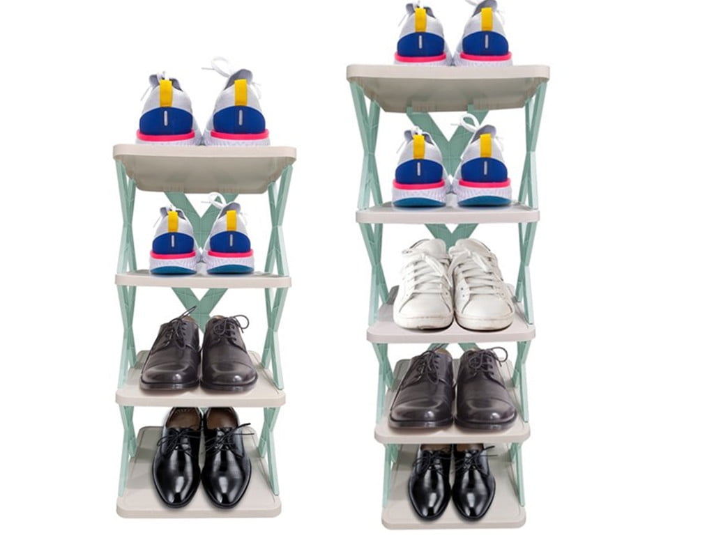 Casewin Vertical Shoe Rack, Narrow Shoe Shelf, Slim Shelf for Shoes ...