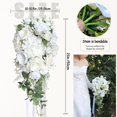 10 Inch White Rose Bouquets for Bride Spring Wedding Cascading Bridal ...