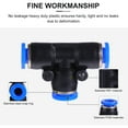 10 Pcs Pneumatic Plastic Joint Three-way Quick-release Gas Joint Part ...