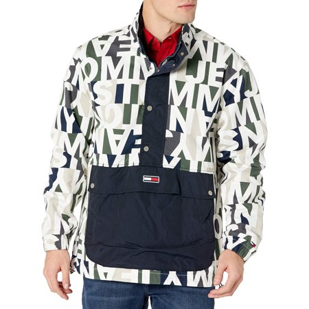 Tommy Hilfiger Tommy Jeans Men's Popover, TJ Anthony Multi Logo Print ...