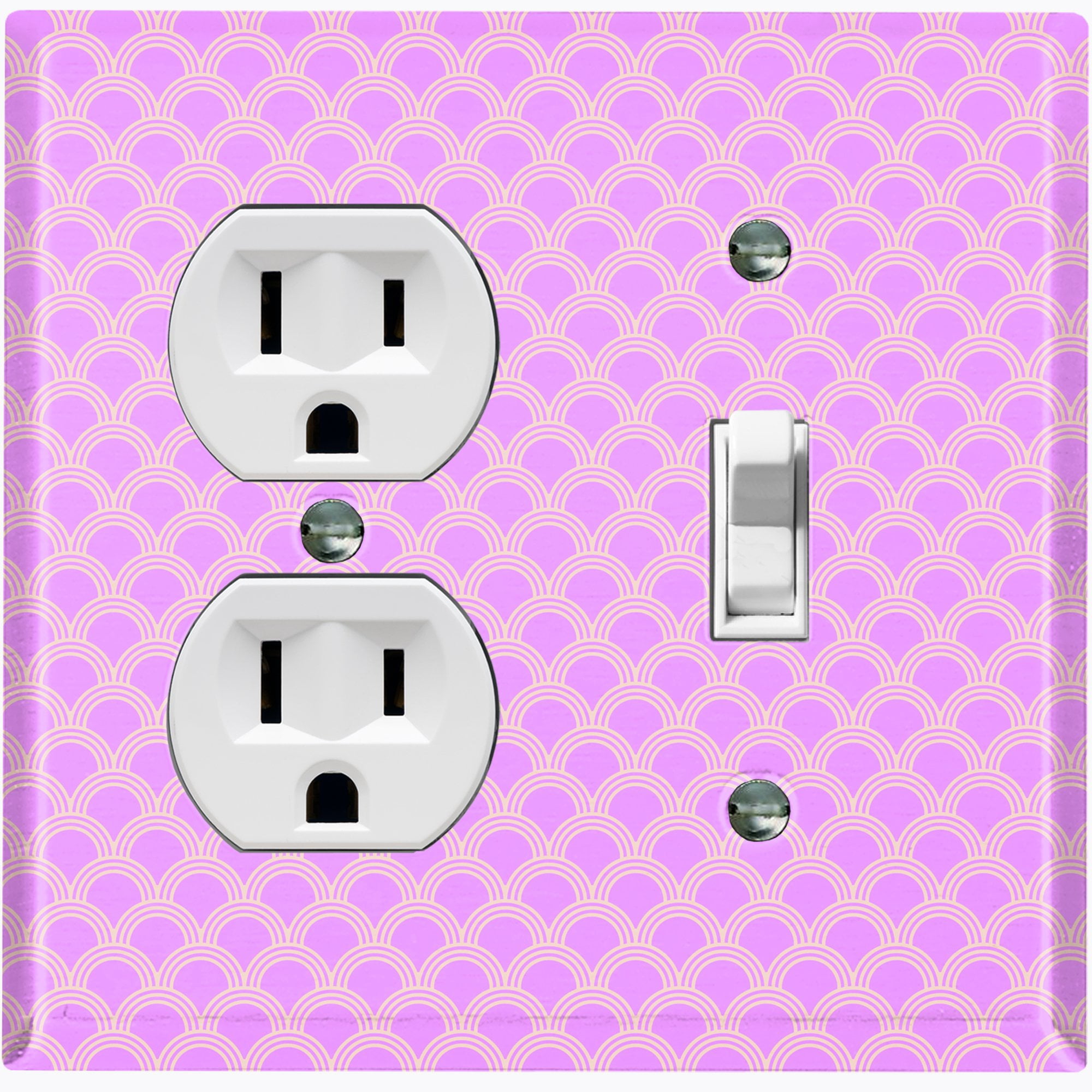 Metal Light Switch Plate Cover Japanese Sea Wave Pattern Purple ...